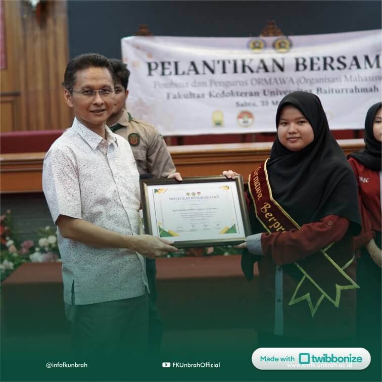 Dekan Fakultas Kedokteran Unbrah Lantik Pembina dan Pengurus Organisasi Mahasiswa di Auditorium ...